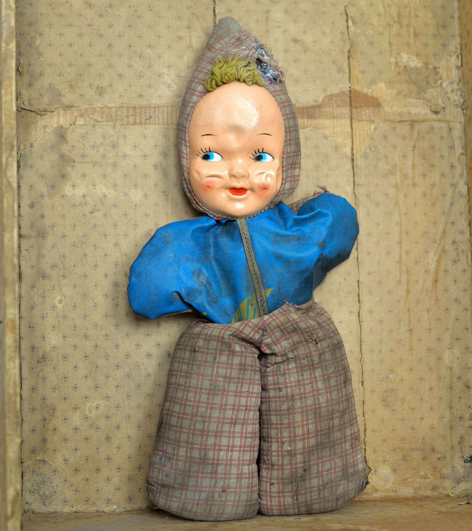 Vintage Plastic Mask Faced Doll W/ Stuffed Cloth and Vinyl - Etsy