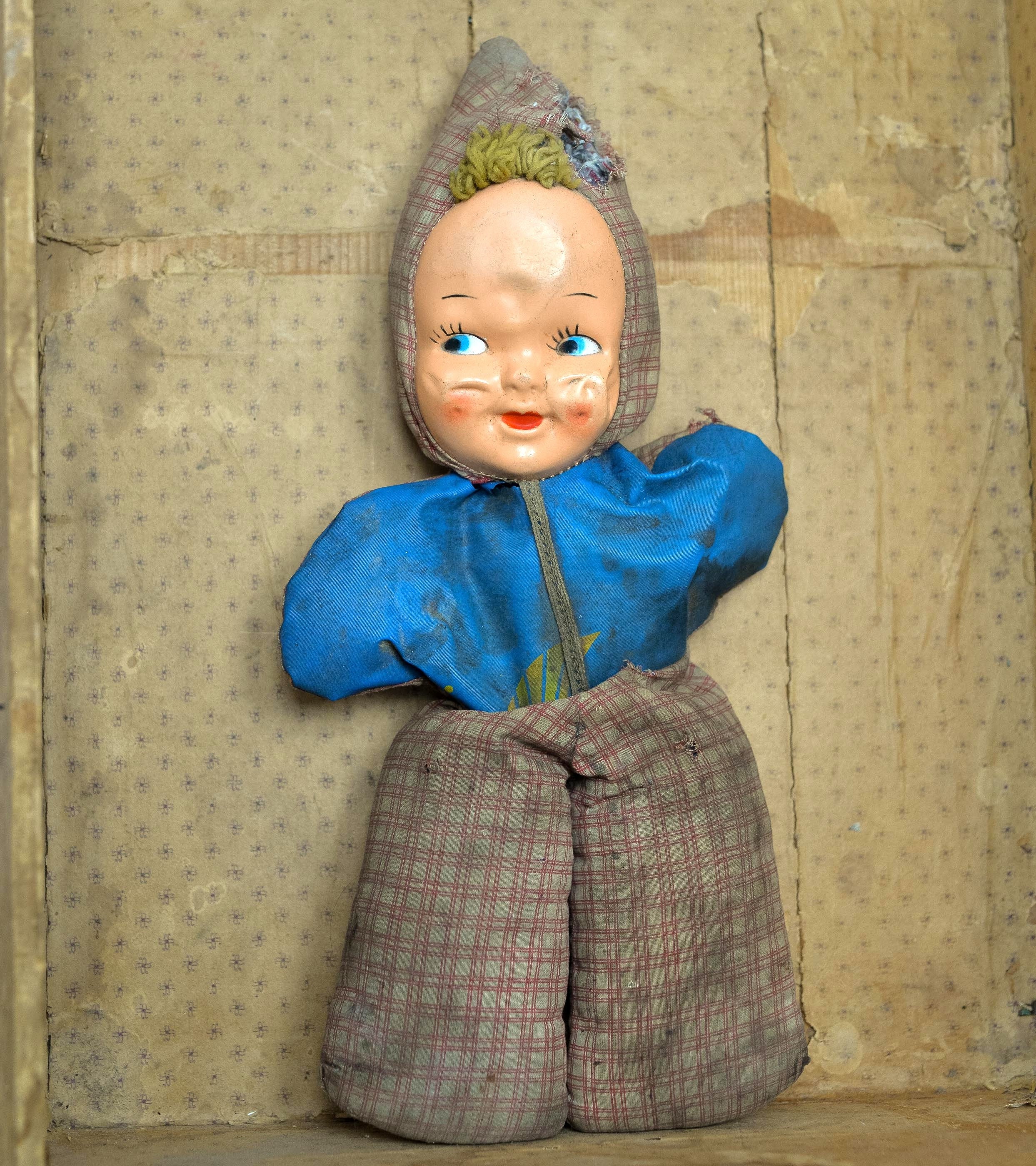 Vintage Plastic Mask Faced Doll W/ Stuffed Cloth and Vinyl - Etsy