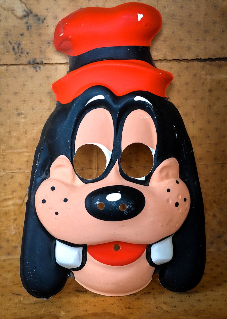 Vintage Halloween Mask Goofy Disney Face Mask Retro - Etsy