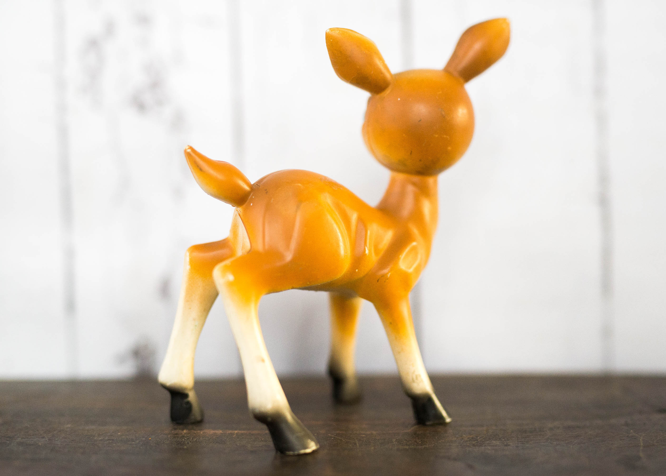 Vintage Baby Deer Fawn Mid Century Toy Figurine Hard Plastic Deer Doe ...