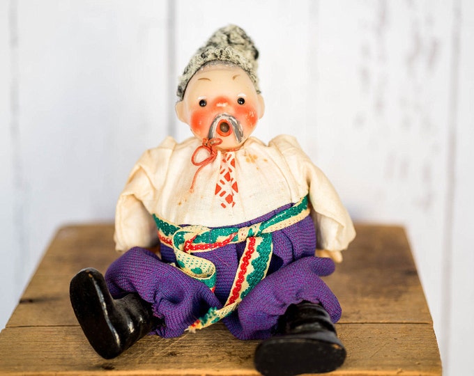 Vintage Russian Ukrainian Soviet Doll Toy - 1960's USSR Village Man ...