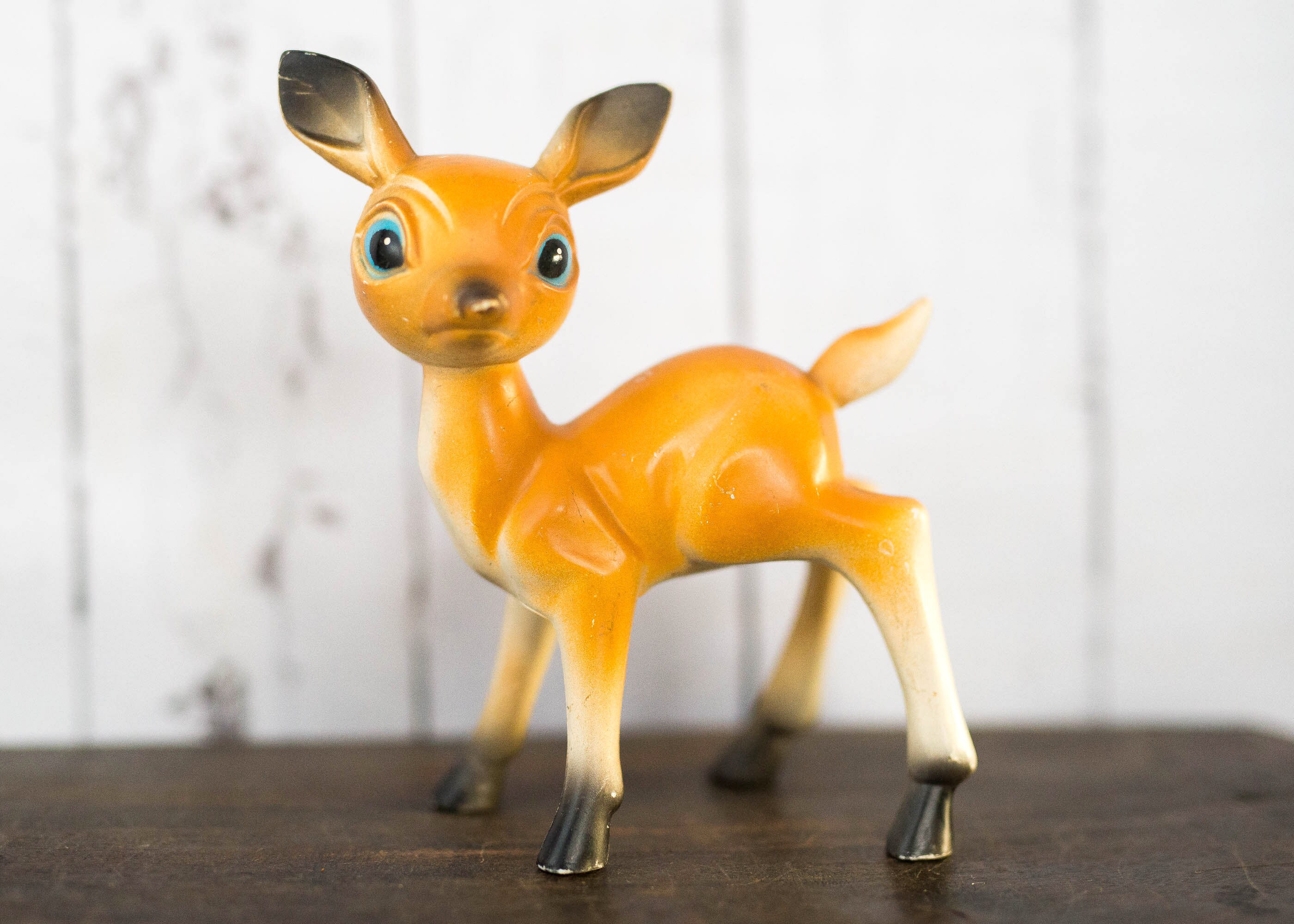 Vintage Baby Deer Fawn Mid Century Toy Figurine Hard Plastic Deer Doe ...