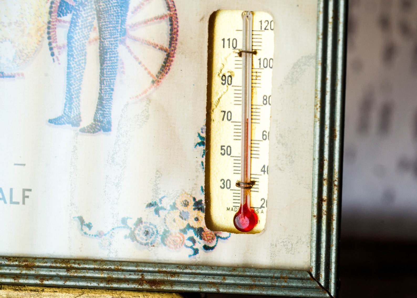 Vintage Advertising Print Thermometer Pierrette & Alf Framed Motto Art ...