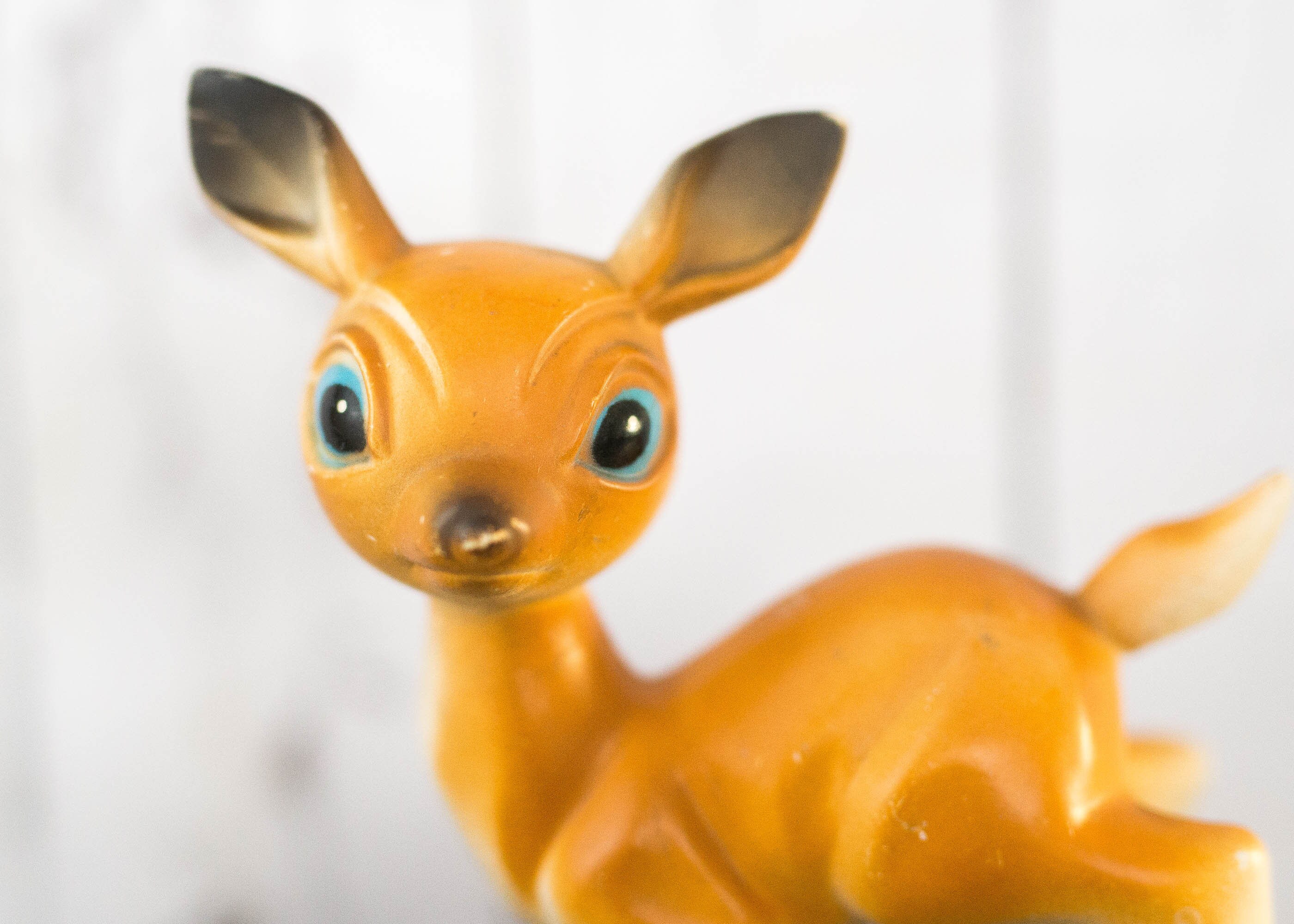 Vintage Baby Deer Fawn Mid Century Toy Figurine Hard Plastic Deer Doe ...
