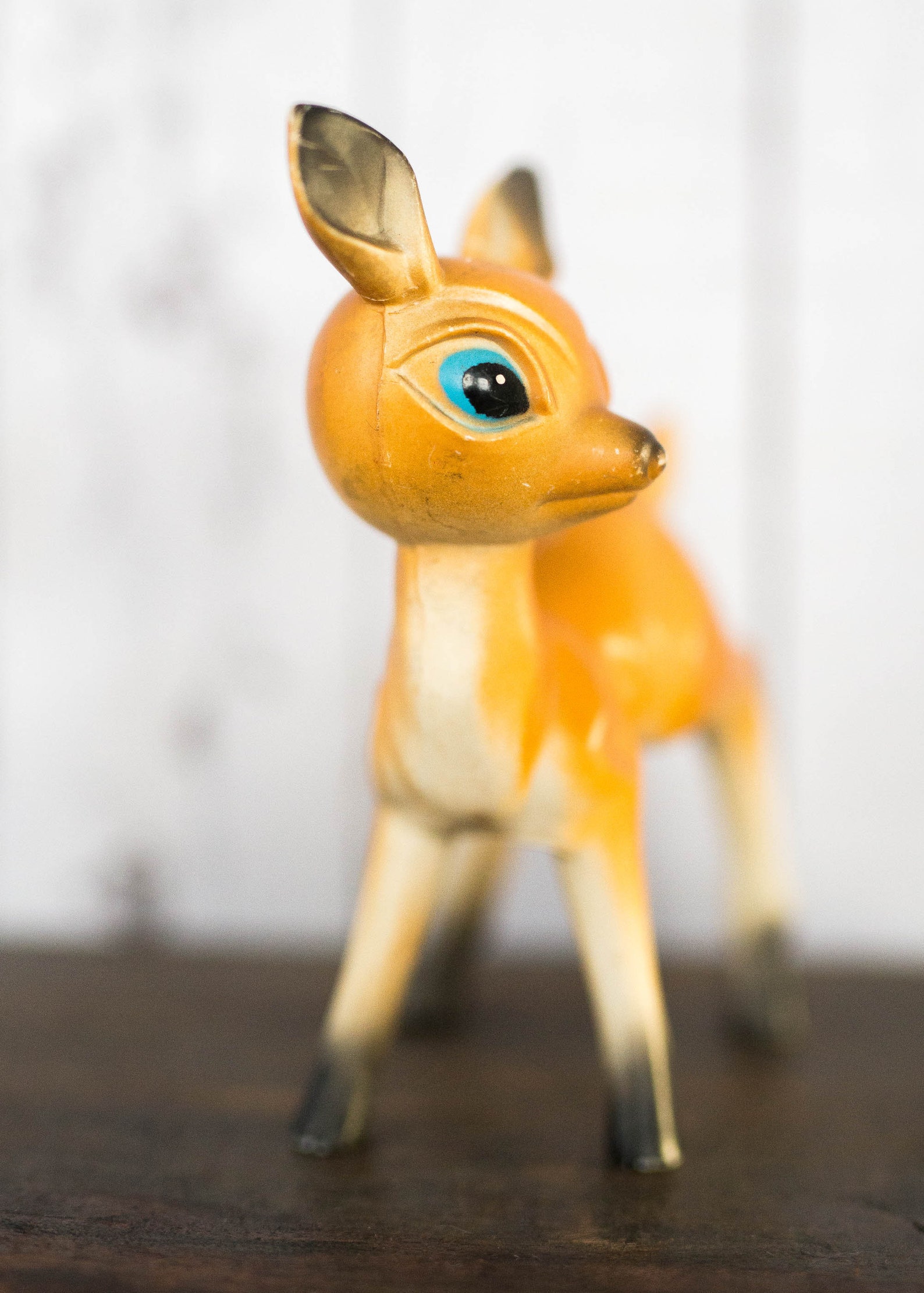 Vintage Baby Deer Fawn Mid Century Toy Figurine Hard Plastic Deer Doe ...