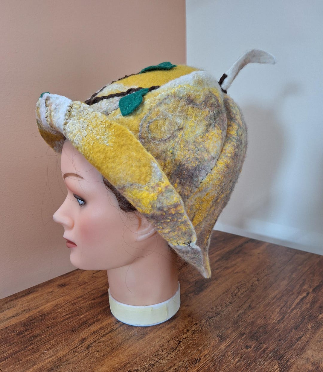 Sauna Сap - Hat. Made From Merino Wool by Hand. Wet Felting. the Hat ...