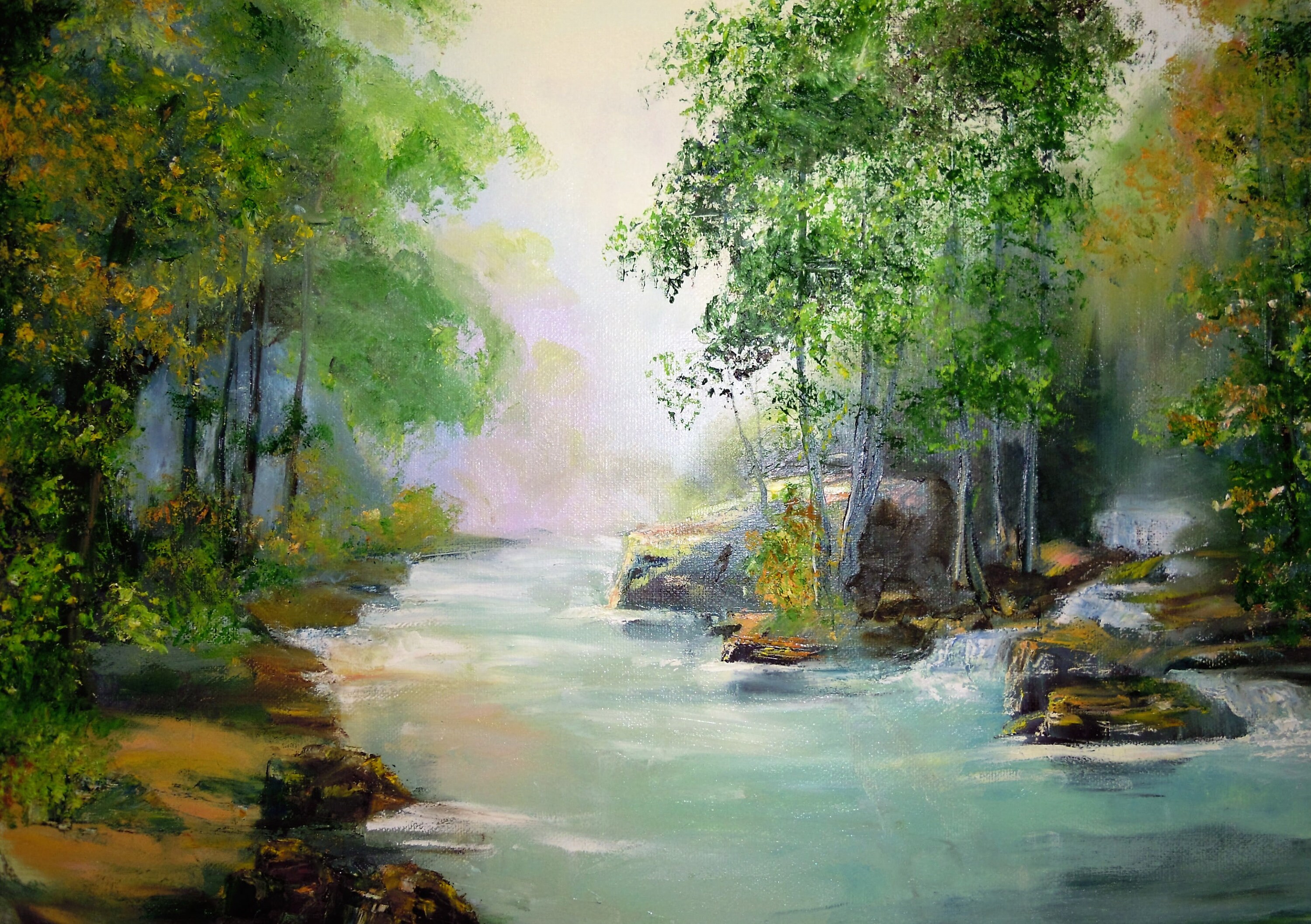 Oil Painting "august" Canvas 50 Cm X 40 Cm - Etsy