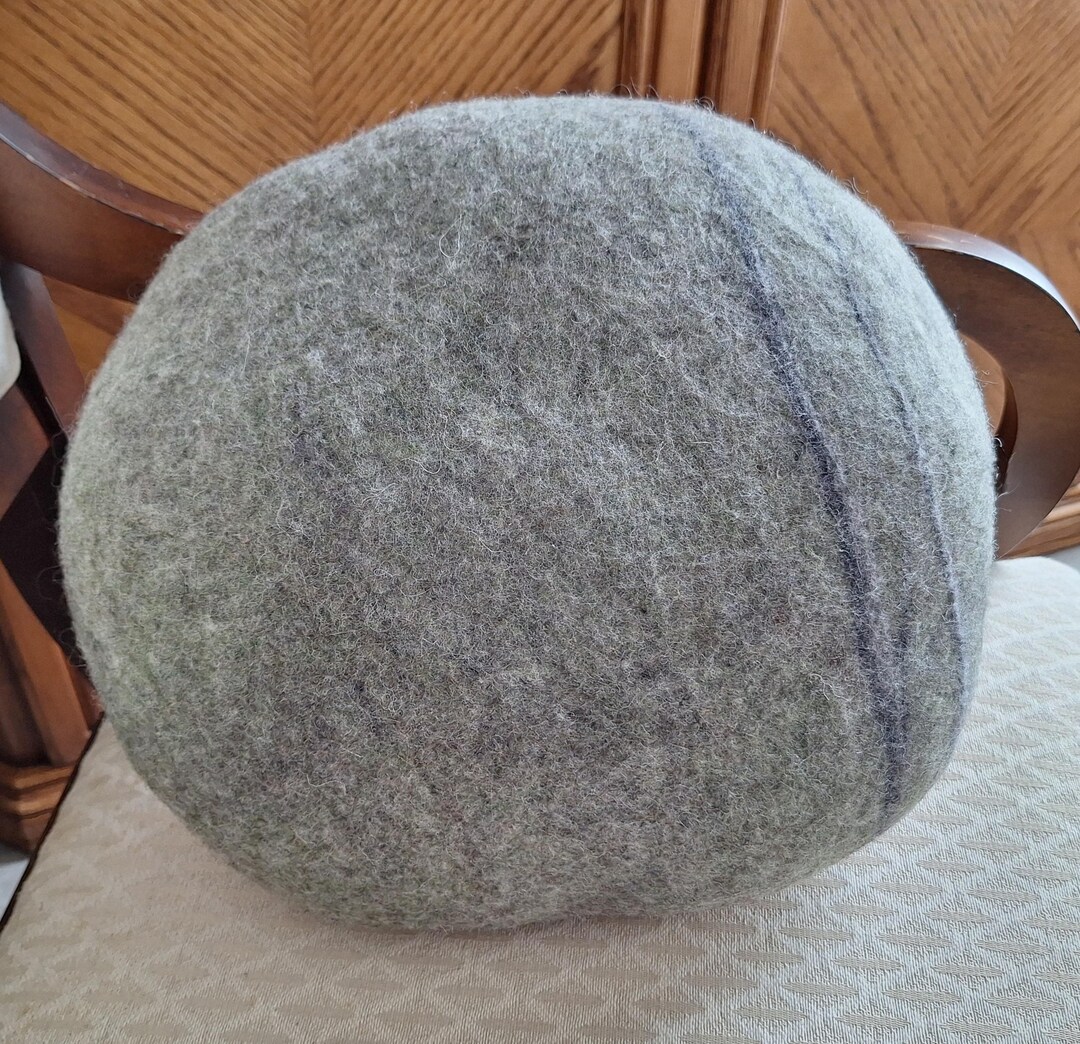 Felted Wool Stone, Wet Felting Technique. Light Beige. Decorating ...