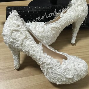 Ivoy Women Shoes, Custom Handmade Lace Heels for Woman, Custom Girls ...