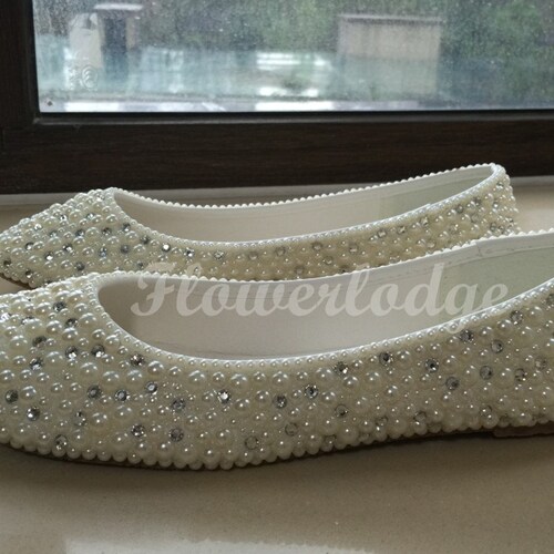 Pearl Flats Shoes Ivory Ballet Flats Soft Comfortable Flat - Etsy