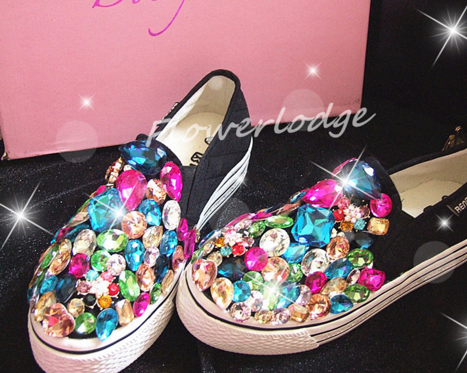 Glitter Sneaker Shoes for Girls&adult Women's Black/white - Etsy