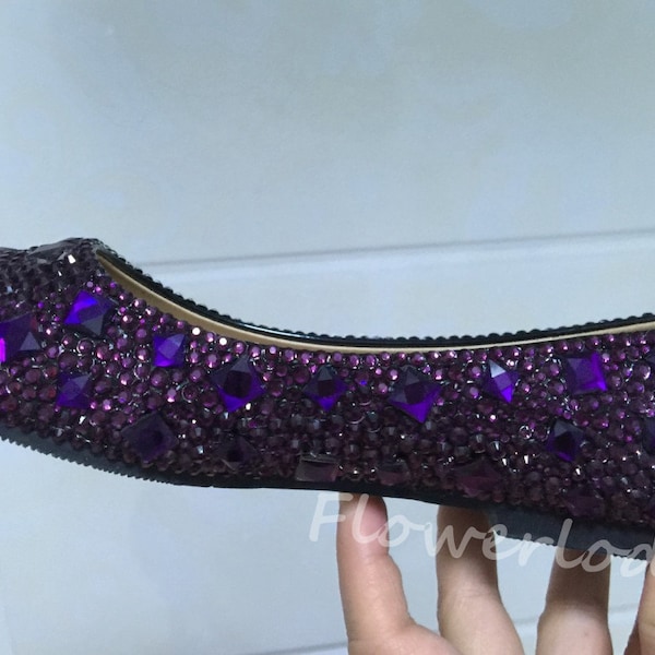 Purple Flat Shoes (You'll Enjoy) - Etsy