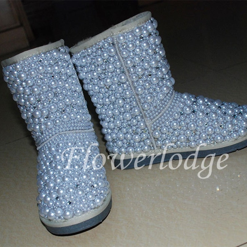 Pearl Boots - Etsy