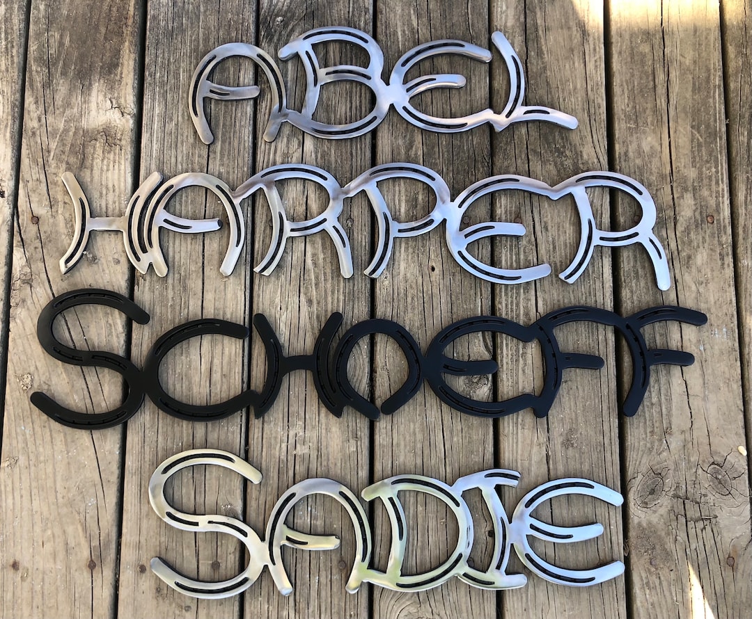 Horseshoe Letters - Etsy