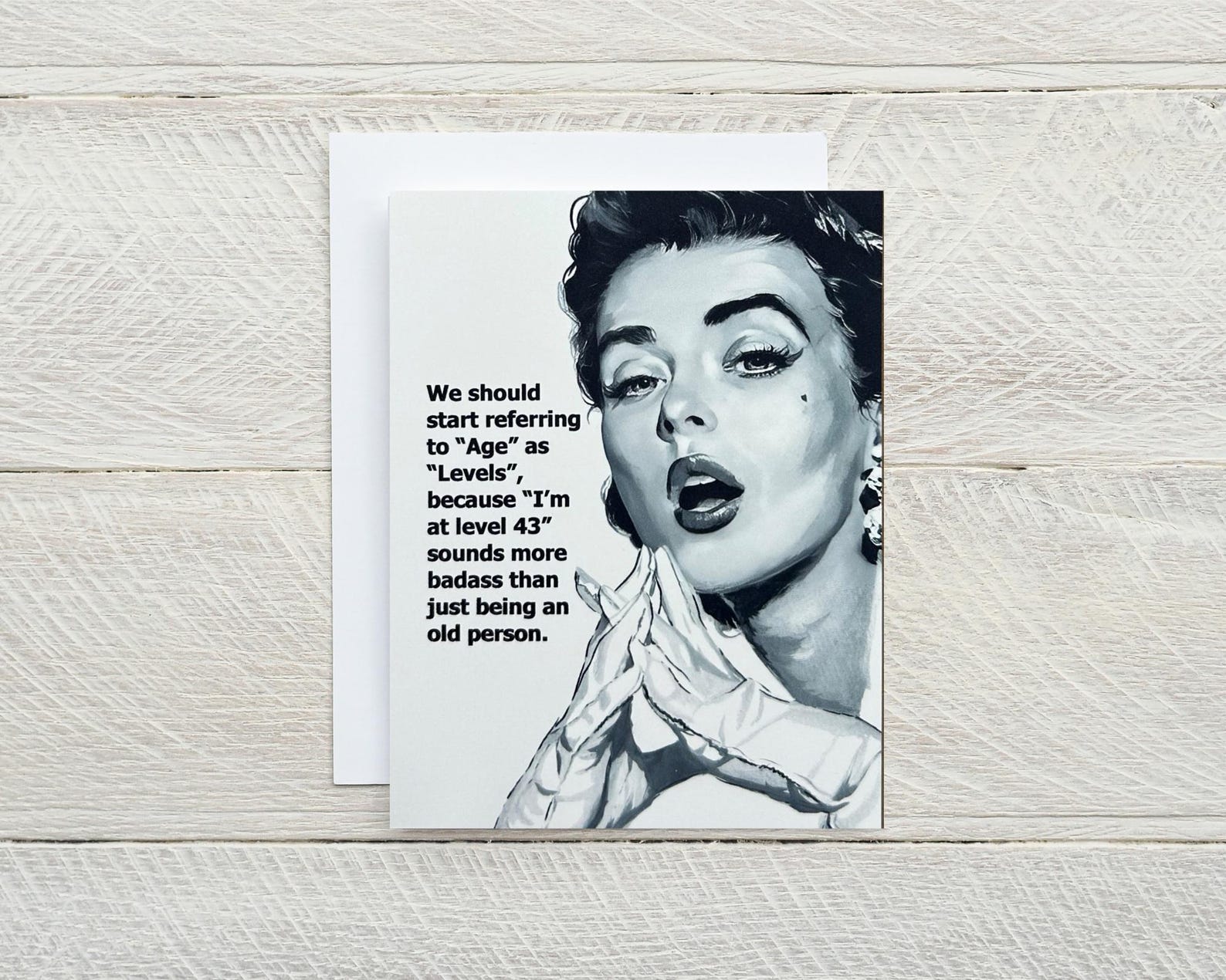 Age as Levels Funny Blank Birthday Greeting Card - Birthday Card ...