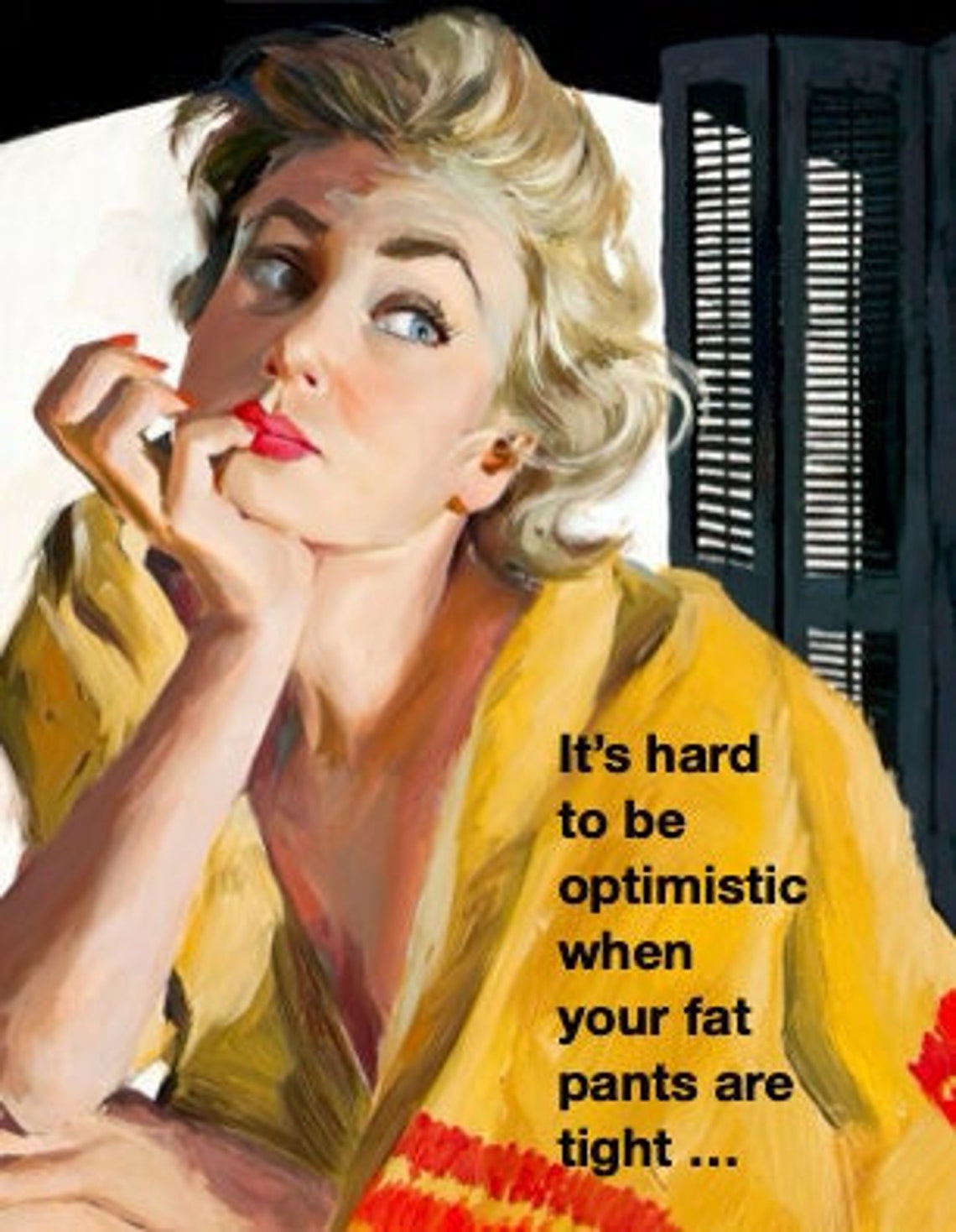 It's Hard to Be Optimistic ... Just for Fun Card Snarky - Etsy