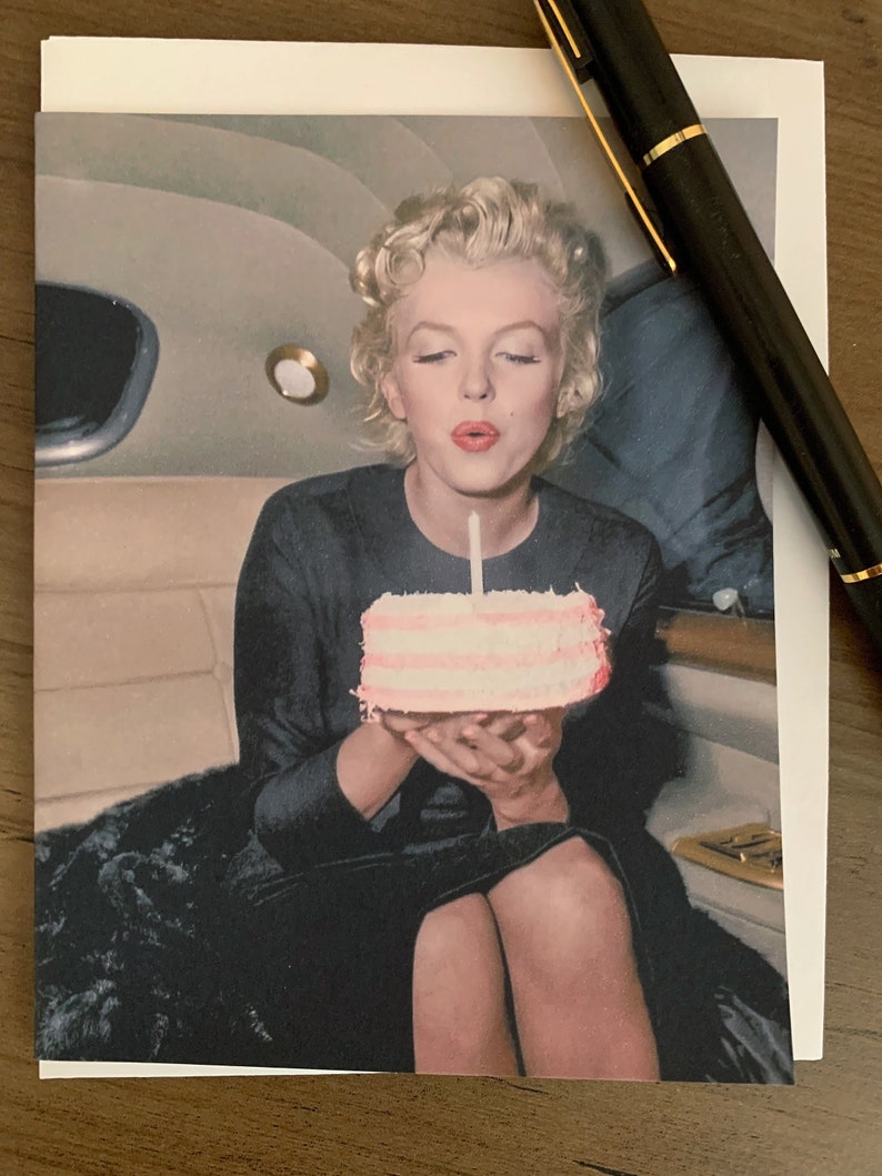Marilyn Monroe Birthday Card, Old Hollywood, Happy Birthday Card ...