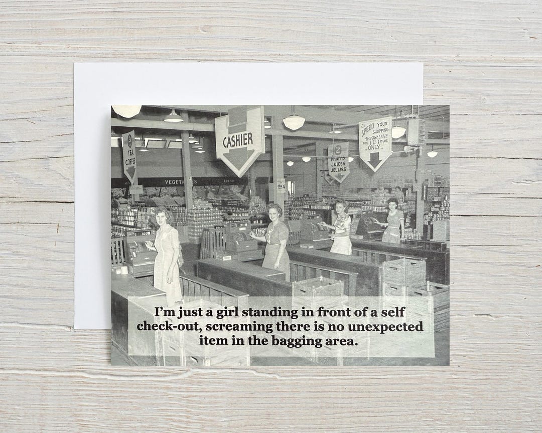 Shopping Nightmares Card ... Funny Blank Snarky Greeting Card, Just for ...