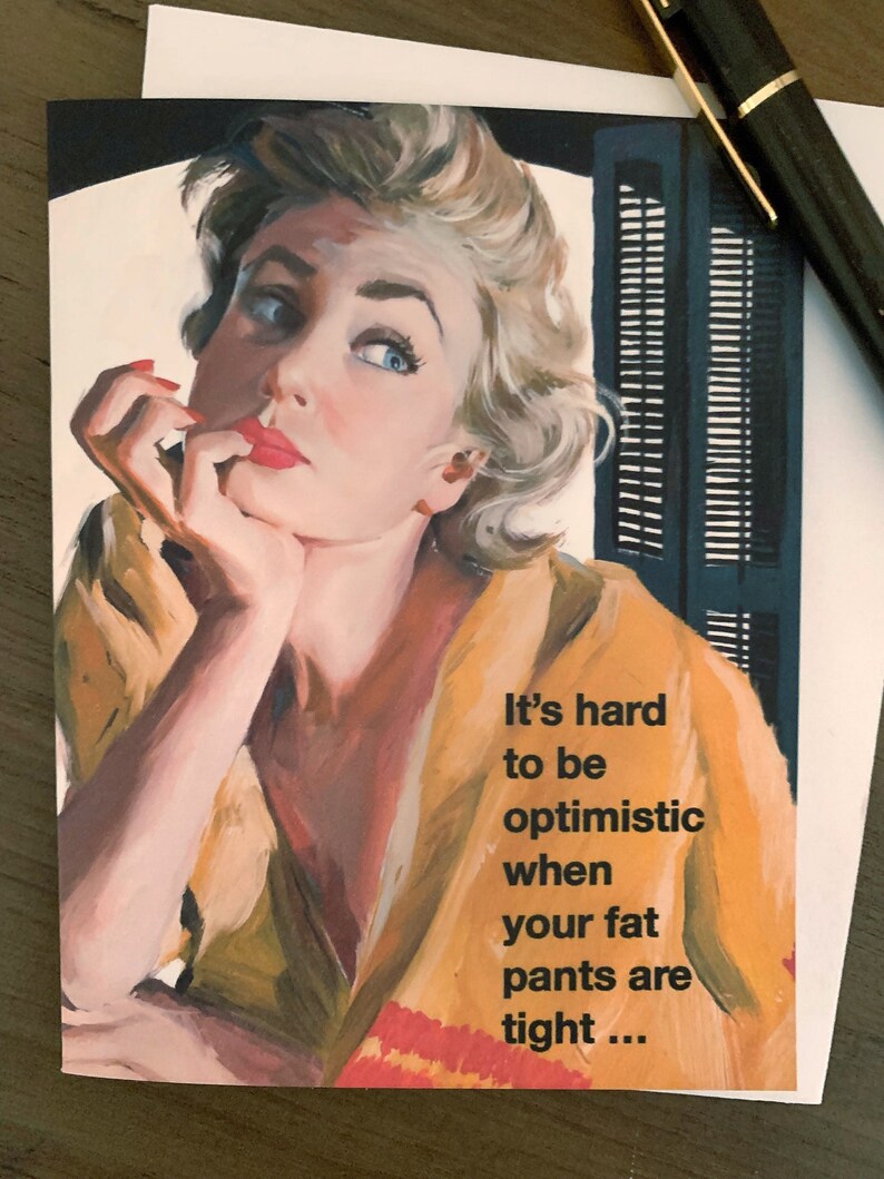 It's Hard to Be Optimistic ... Just for Fun Card Snarky - Etsy