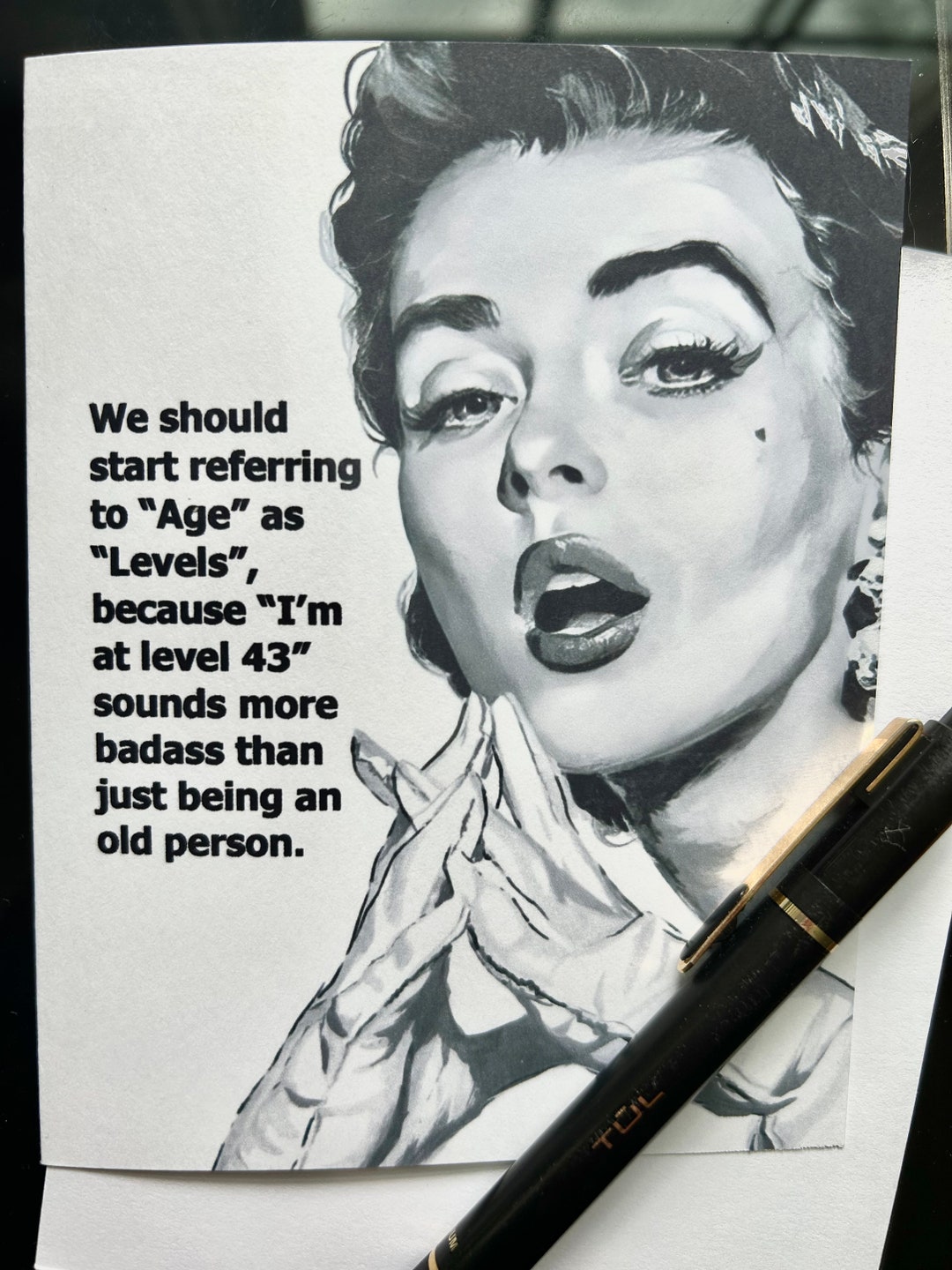 Age as Levels Funny Blank Birthday Greeting Card Birthday Card, Snarky ...