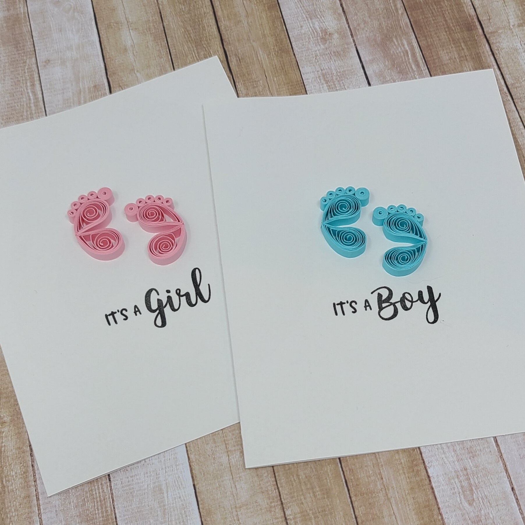 Paper Quilling Baby Greeting Card - 5x6.5 - Etsy