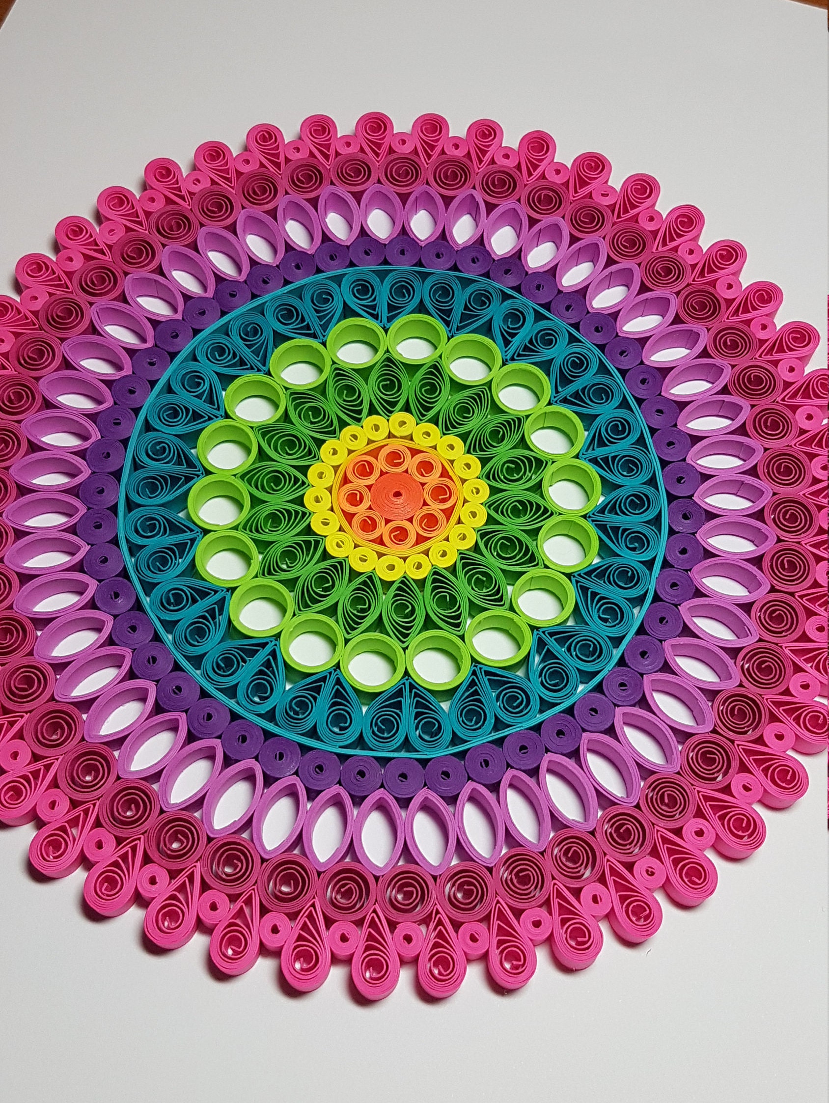Paper Quilled Mandala Framed 9x9 - Etsy Australia