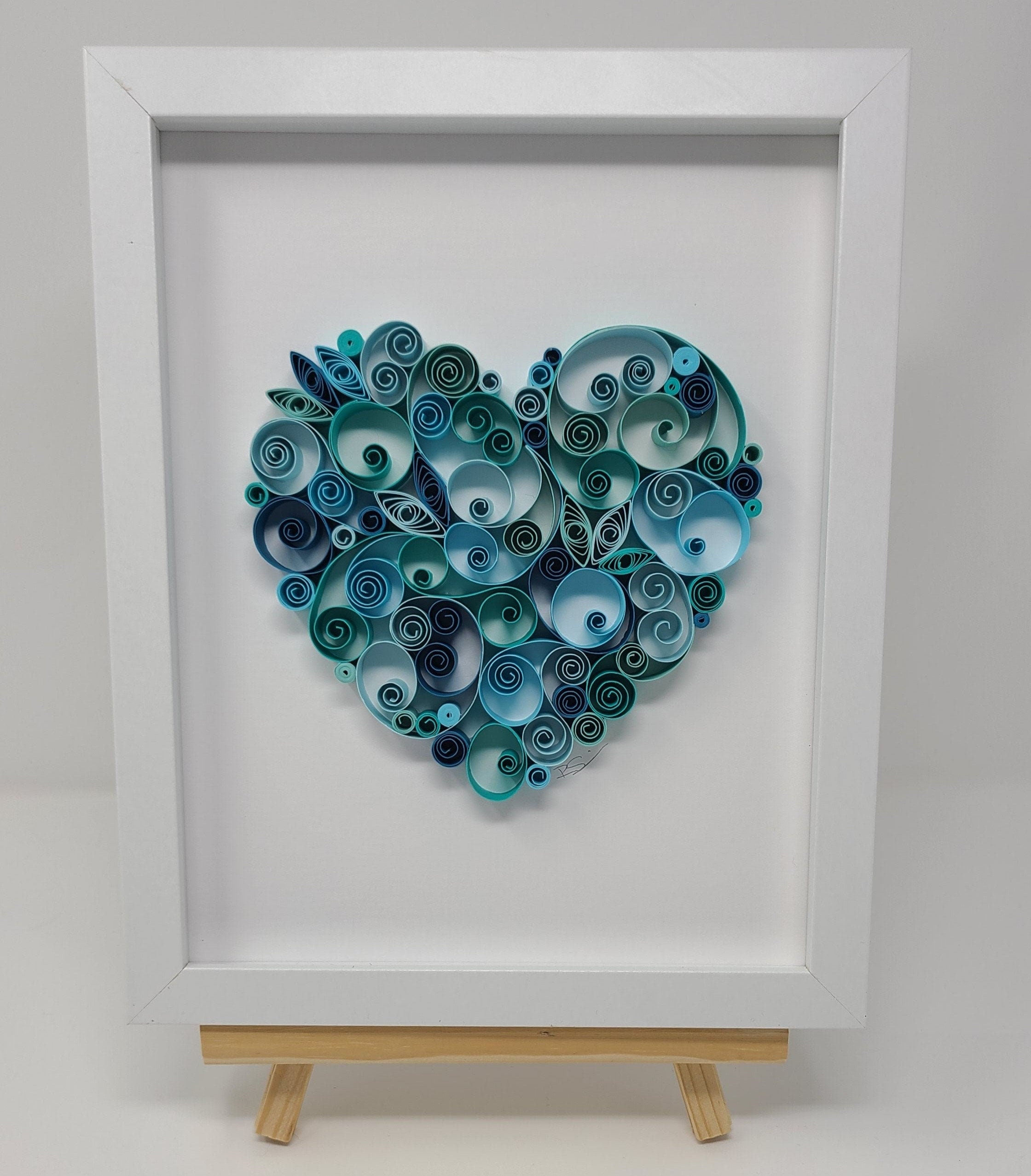 Paper Quilled Heart Framed 8x10 - Etsy