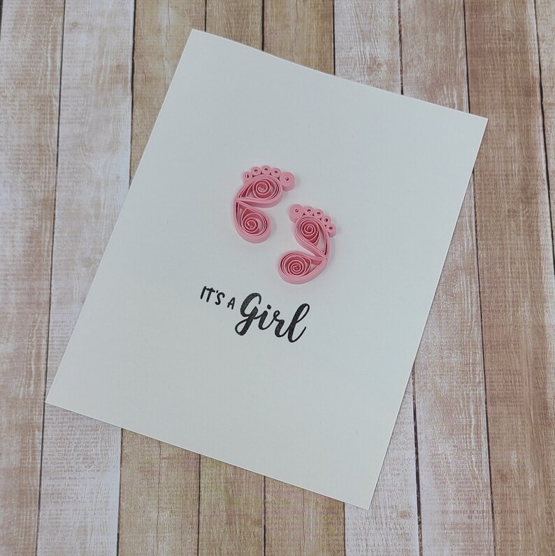 Paper Quilling Baby Greeting Card - 5x6.5 - Etsy