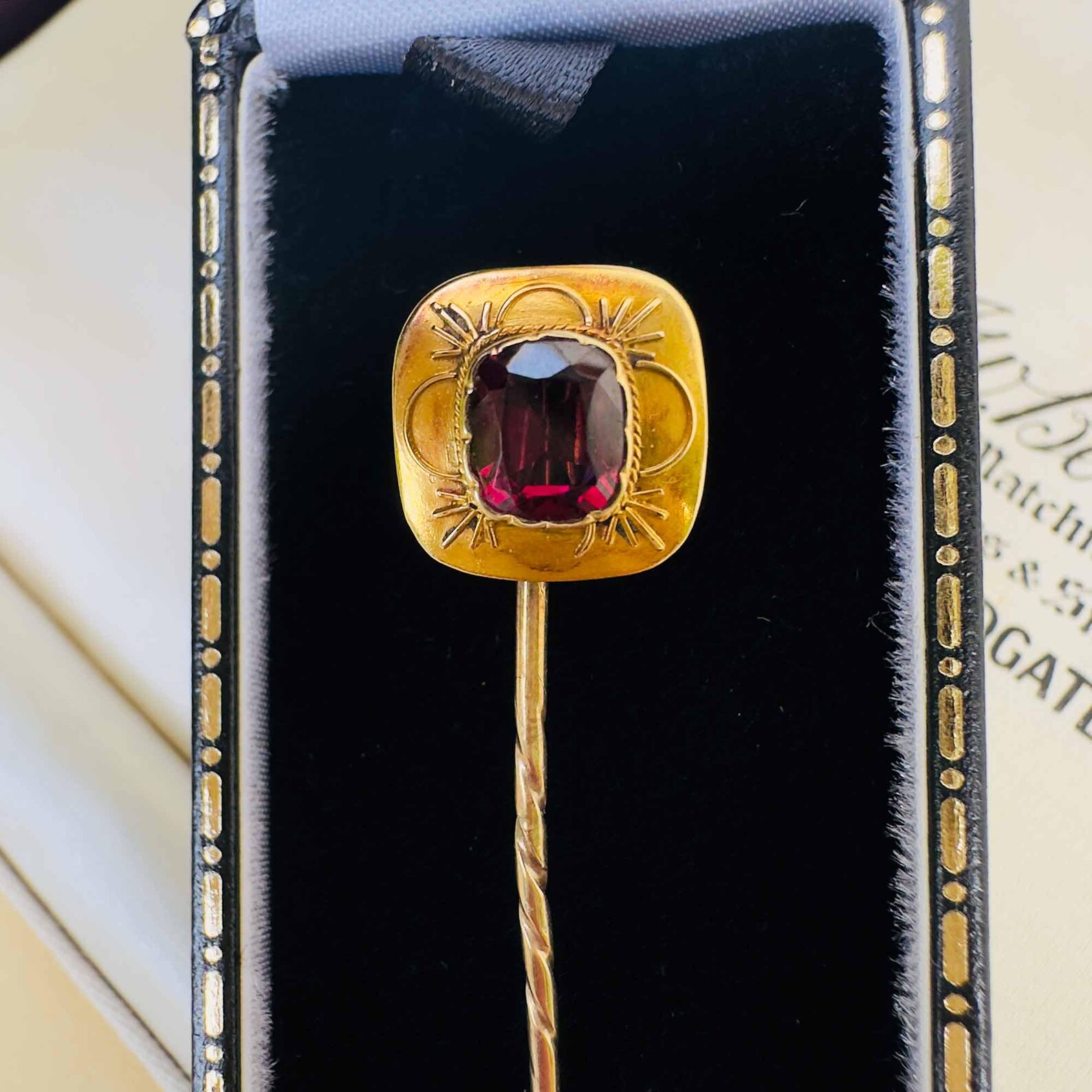 Victorian Gold Garnet Stick, Tie, Cravat Pin, Circa 1880 - Etsy UK