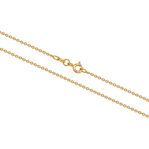 Fine, 9ct, 9k, 375 Gold Rolo Link Chain, Suitable for Light Pendants ...