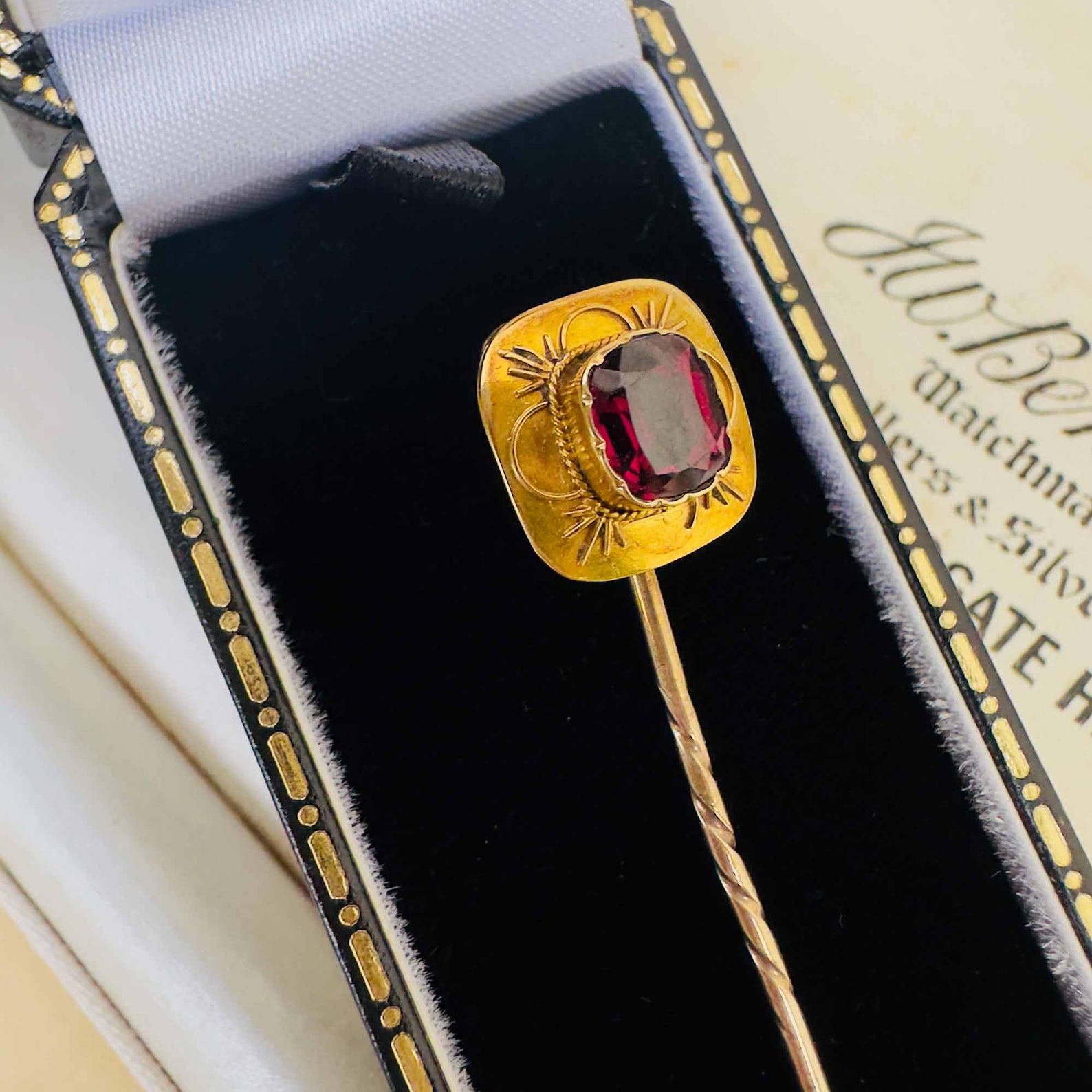 Victorian Gold Garnet Stick, Tie, Cravat Pin, Circa 1880 - Etsy UK