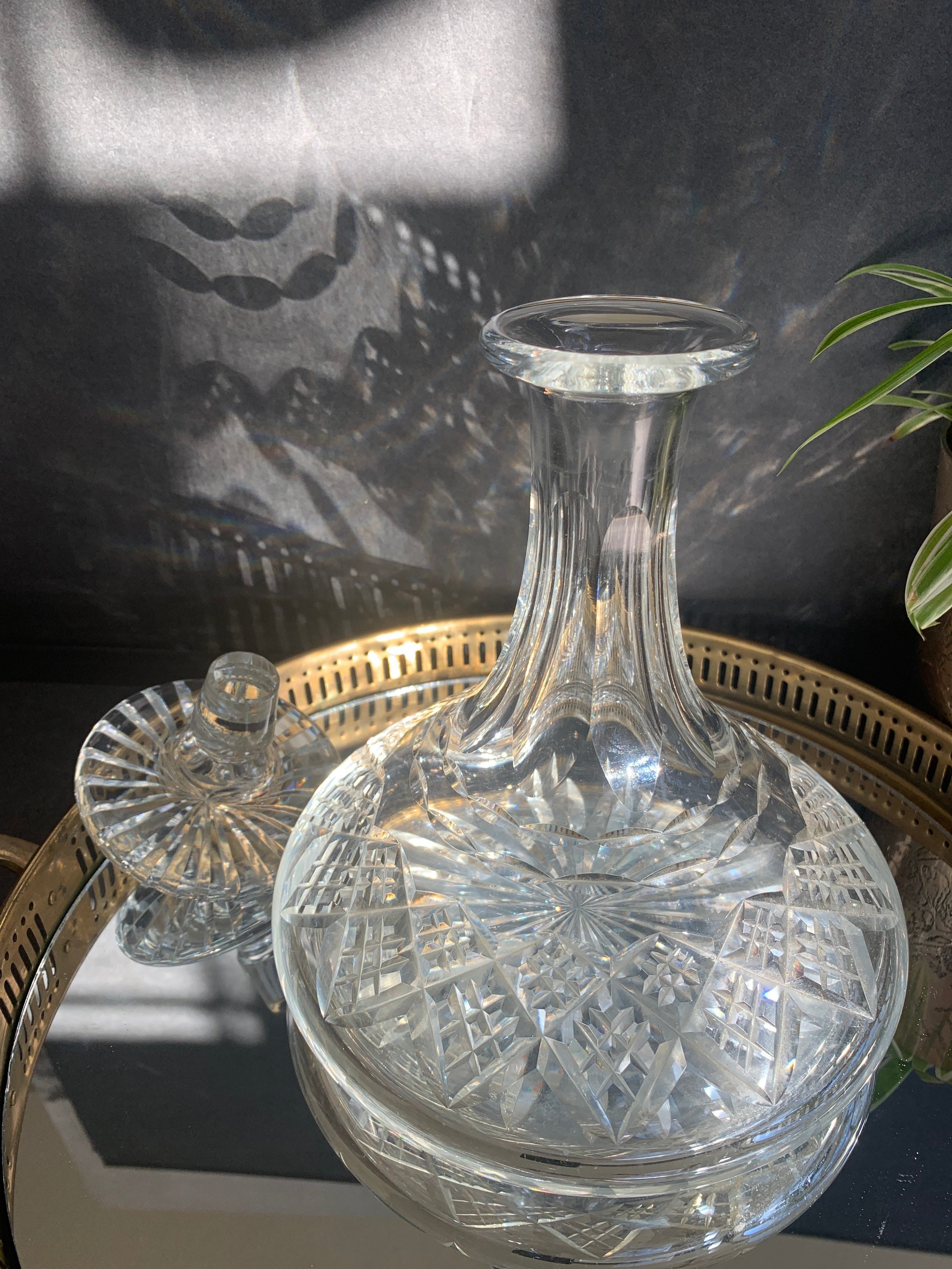 Vintage Thomas Webb Crystal Decanter - Etsy
