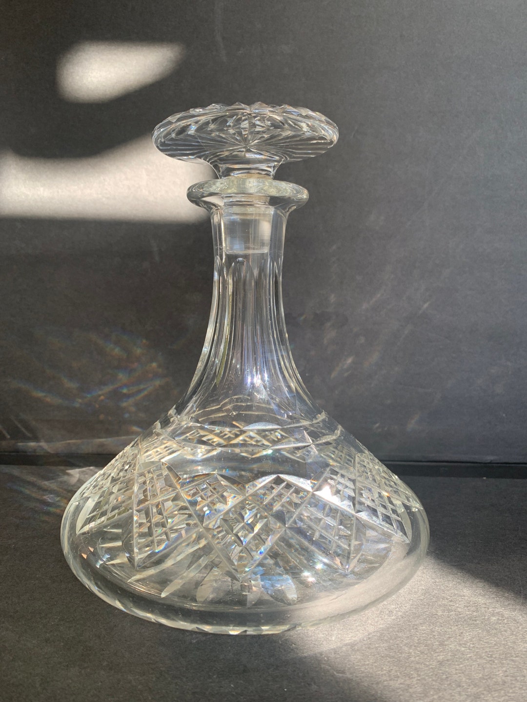 Vintage Thomas Webb Crystal Decanter - Etsy