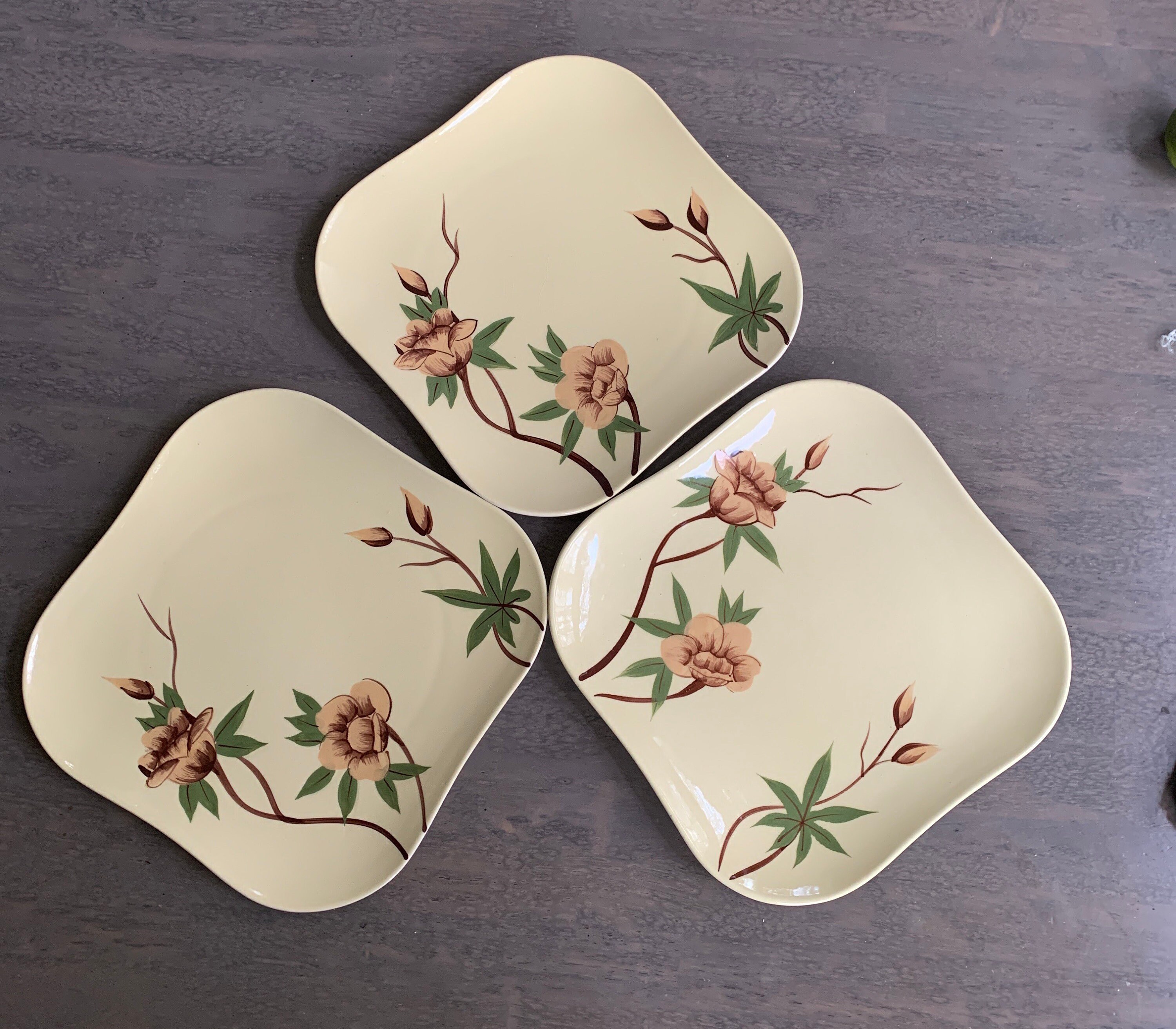 Set of 3 Mid-century Weil Ware of California Dinner Plates - Etsy