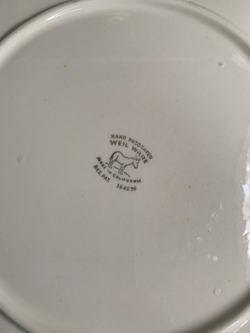 Set of 3 Mid-century Weil Ware of California Dinner Plates - Etsy