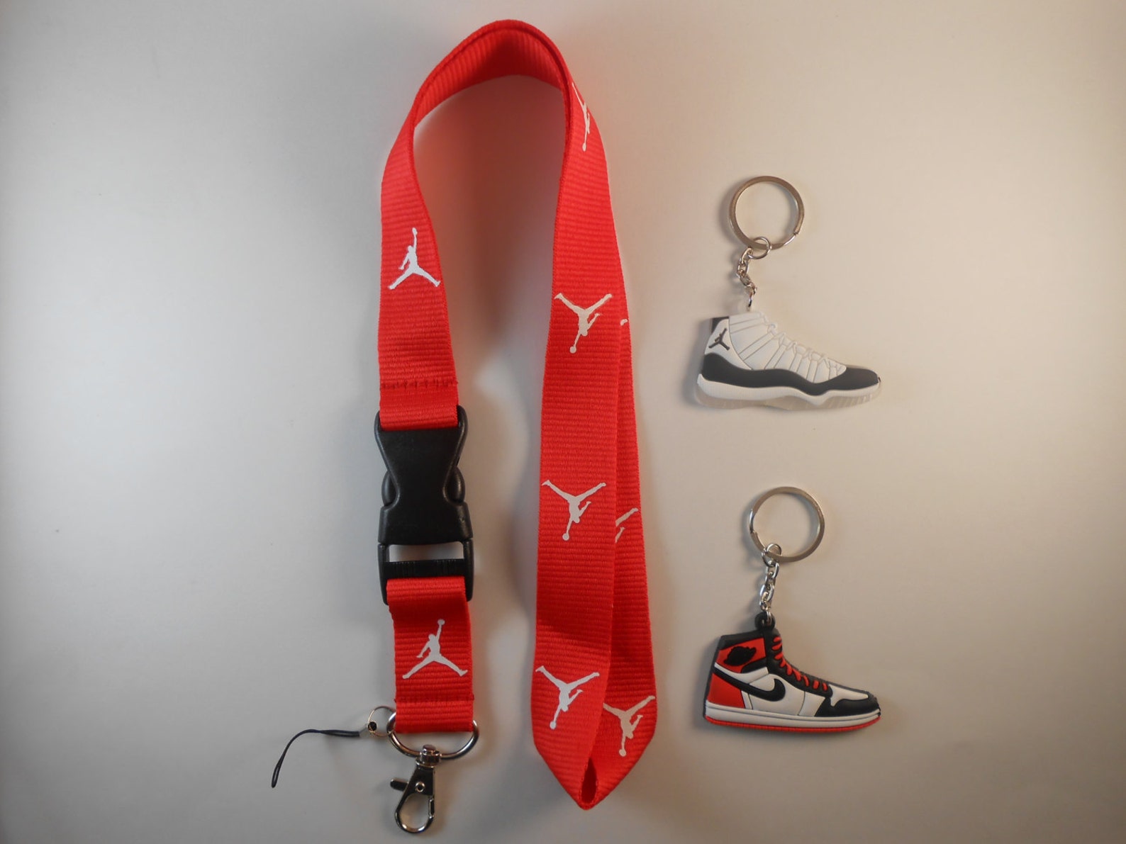Jordan Lanyard With Two Jordan Shoe Keychains. New | Etsy