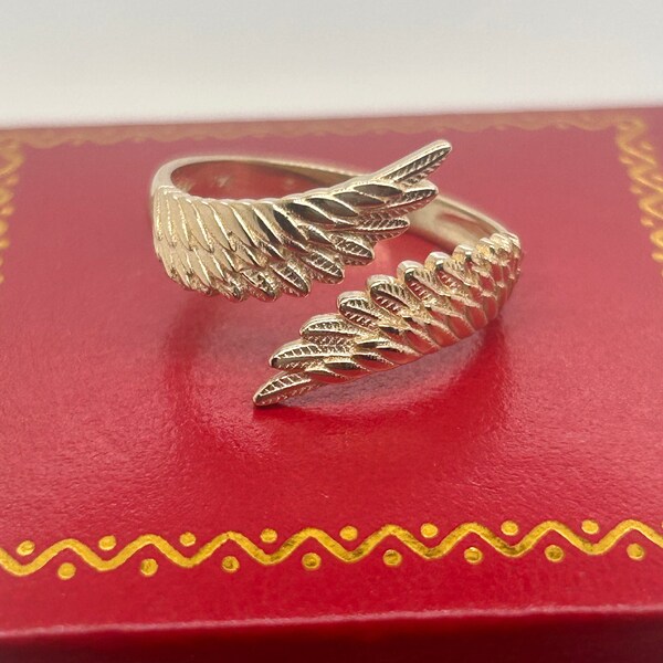 Gold Angel Wing Ring - Etsy