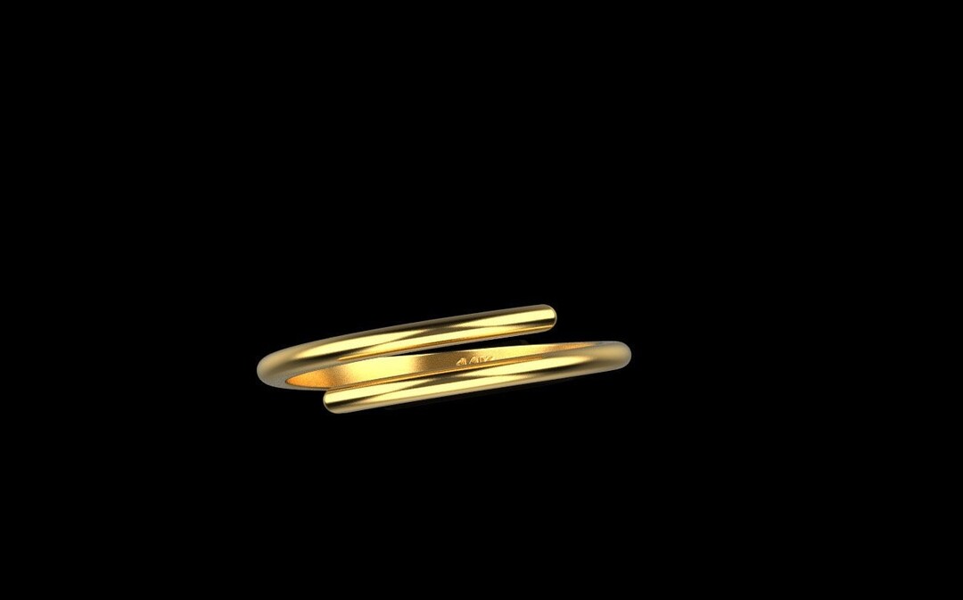 14K Solid Gold Cross Stacking Ring / Criss Cross Gold Ring for - Etsy