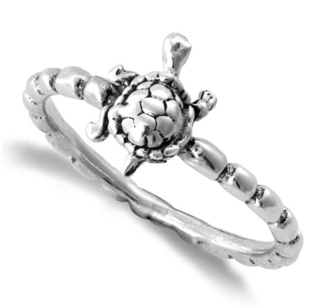 Sterling Silver TURTLE Ring | Etsy