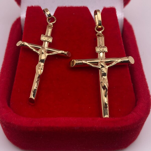 Large 14k Gold Cross - Etsy