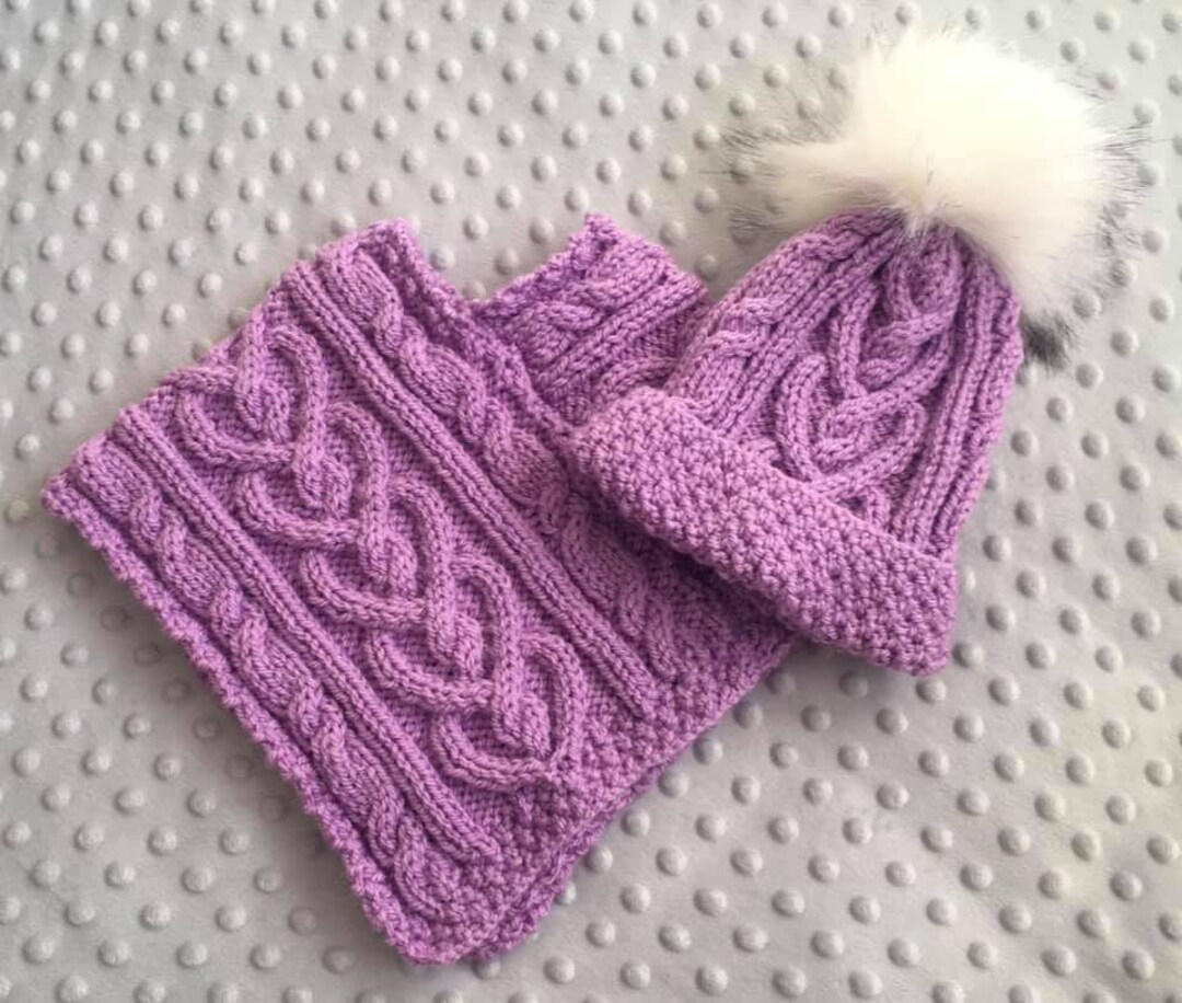 WATERFORD - Aran Knitting Pattern - Poncho and Hat - Etsy