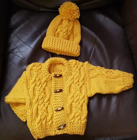 Carrigaline Designer Aran Knitting Pattern for Babies - Etsy UK