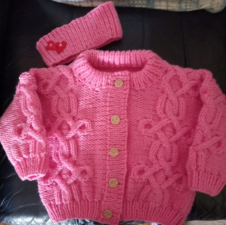 Mary Anne Mcgroarty DK Knitting Pattern Cardigan Headband - Etsy