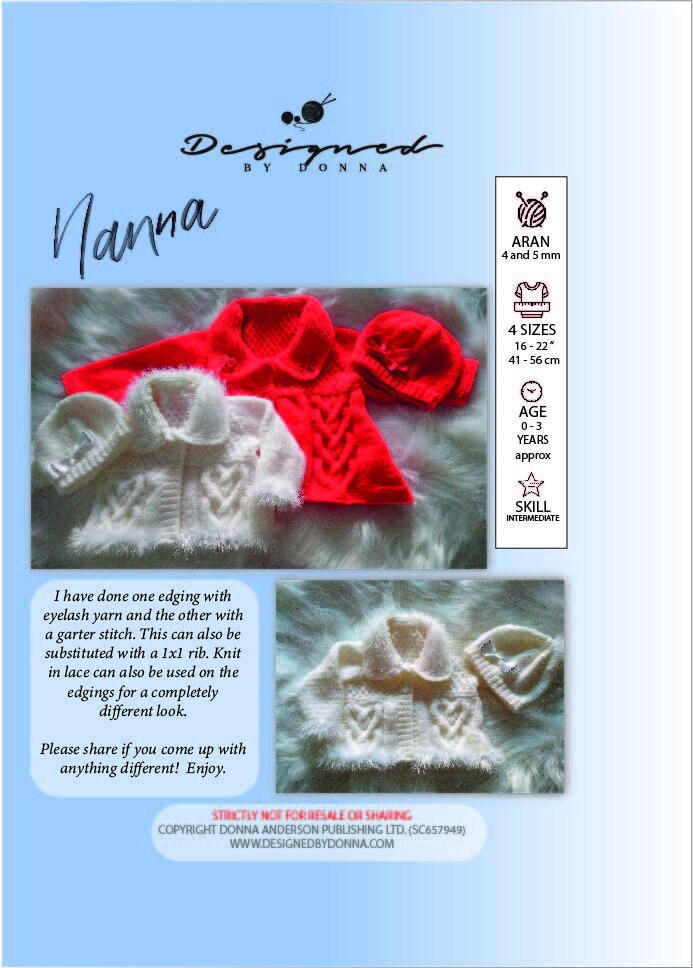 Nanna - Aran Cardigan Knitting Pattern Cardigan Jacket - Etsy