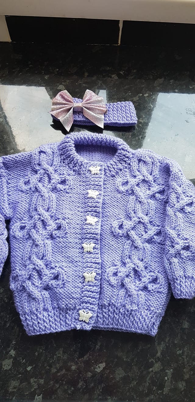 Mary Anne Mcgroarty DK Knitting Pattern Cardigan Headband - Etsy