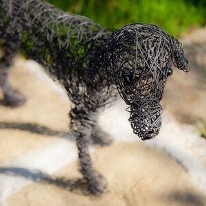 Dog Sculpture, Wire Art, Holiday Gift, Dog Art, Wire Animal Gift ...