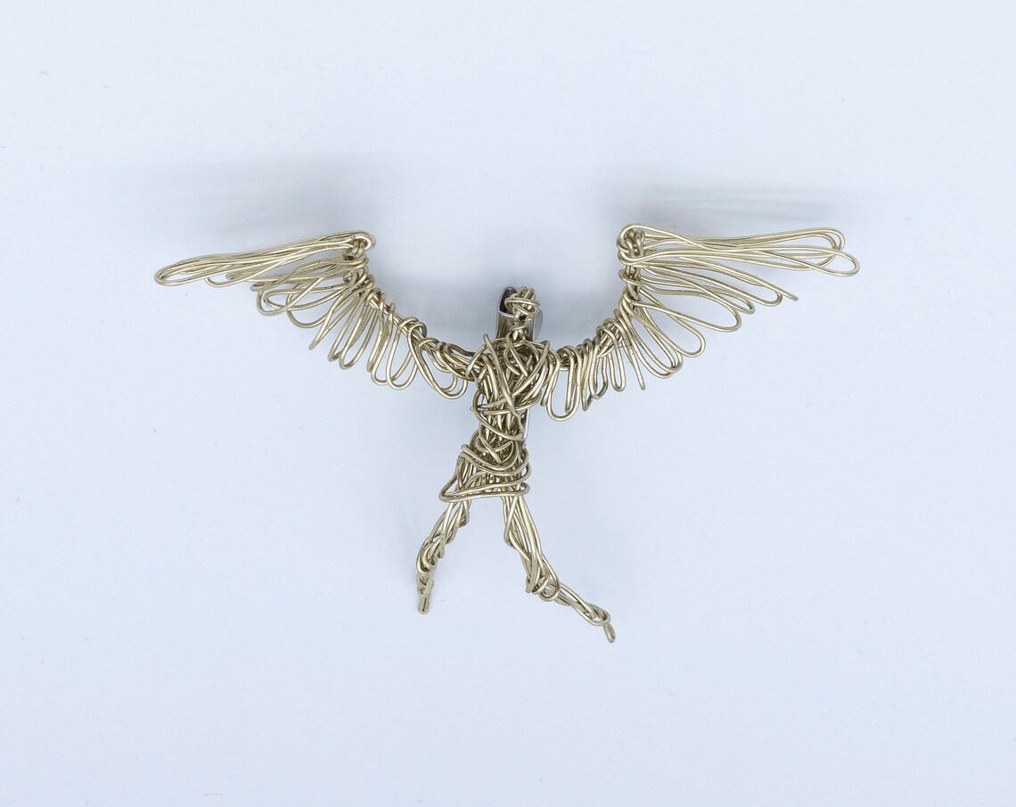 Angel Wire Brooch, Angel Pin, Angel Accessory, Wire Art, Guardian Angel ...
