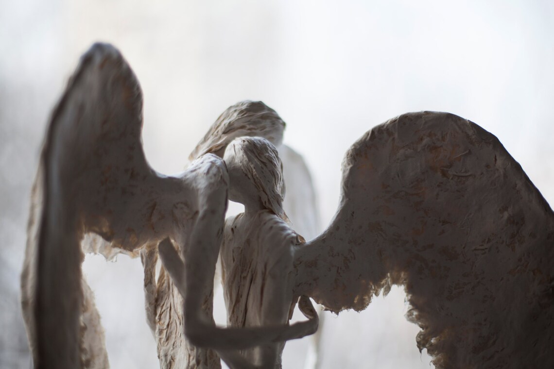 Angels Statue Miniature People Angels Paper Figurine | Etsy