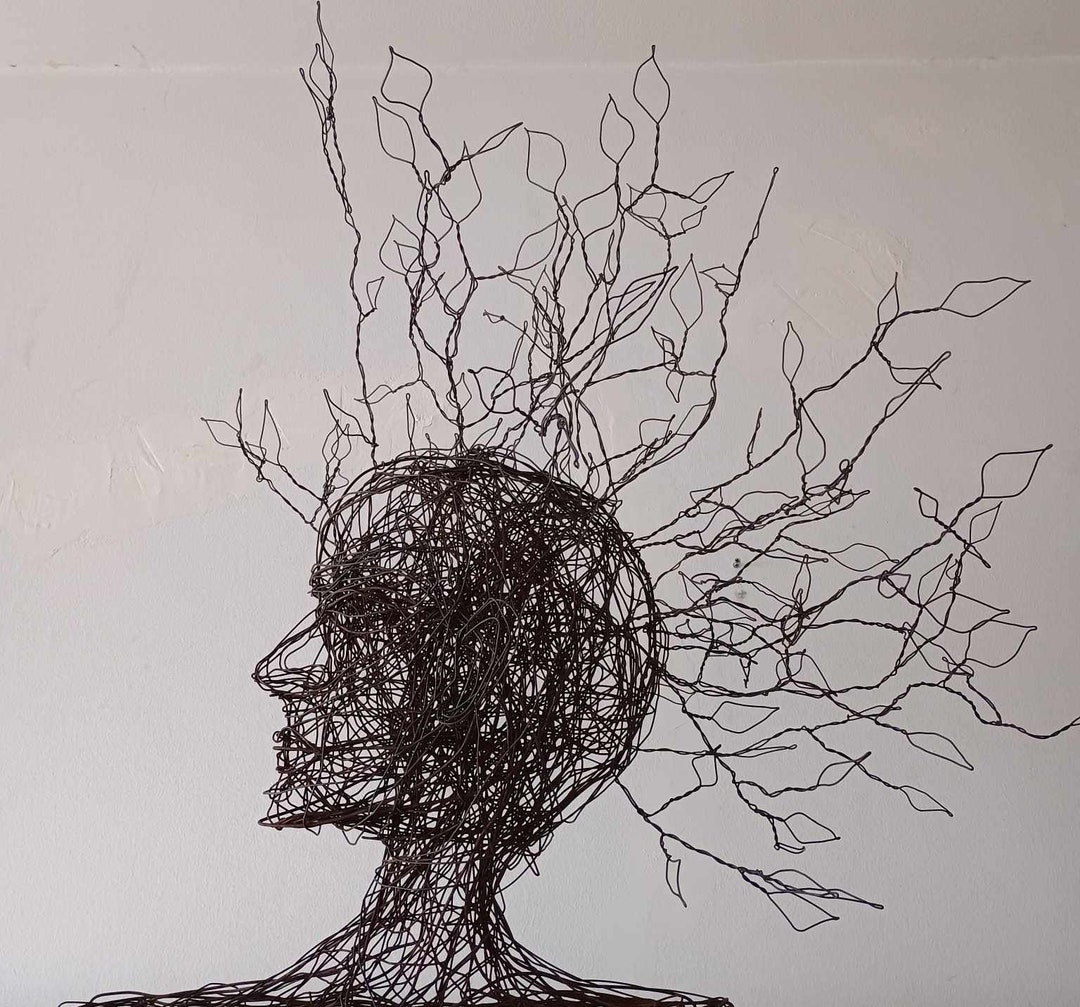 Punk Head Decor, Wire Head, Big Head Decor, Home Living Decor ...