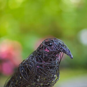 Bird Home Decor, Crow Art, Wire Bird, Animal Gift, Bird Lover Gift ...